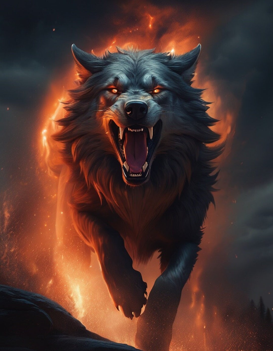 Ancient Hellhound Spirit Companion, Protection, Guardian, Distance ...