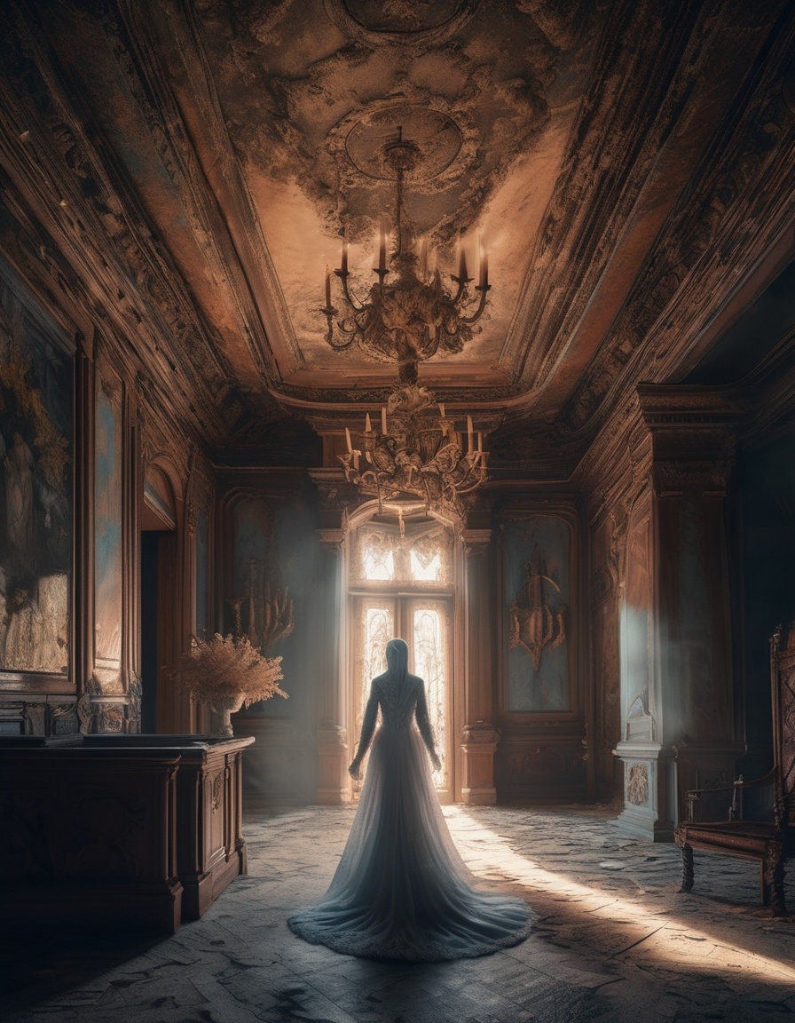 Ancient Ghost Mansion, Astral Abode, Metaphysical Home, Spirit Energy ...