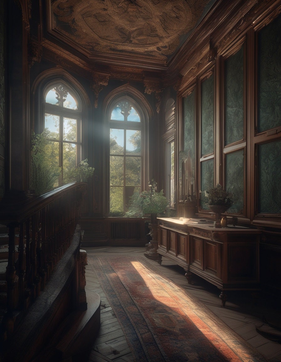 Ancient Ghost Mansion, Astral Abode, Metaphysical Home, Spirit Energy ...