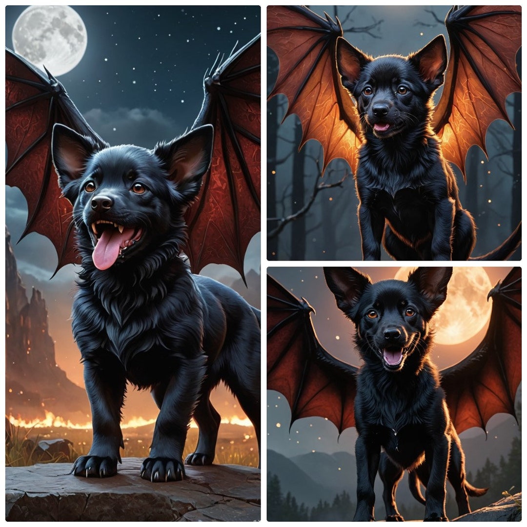 Hellhound Puppies, Litter of Three Hellhound Pups, Companion Spirit ...