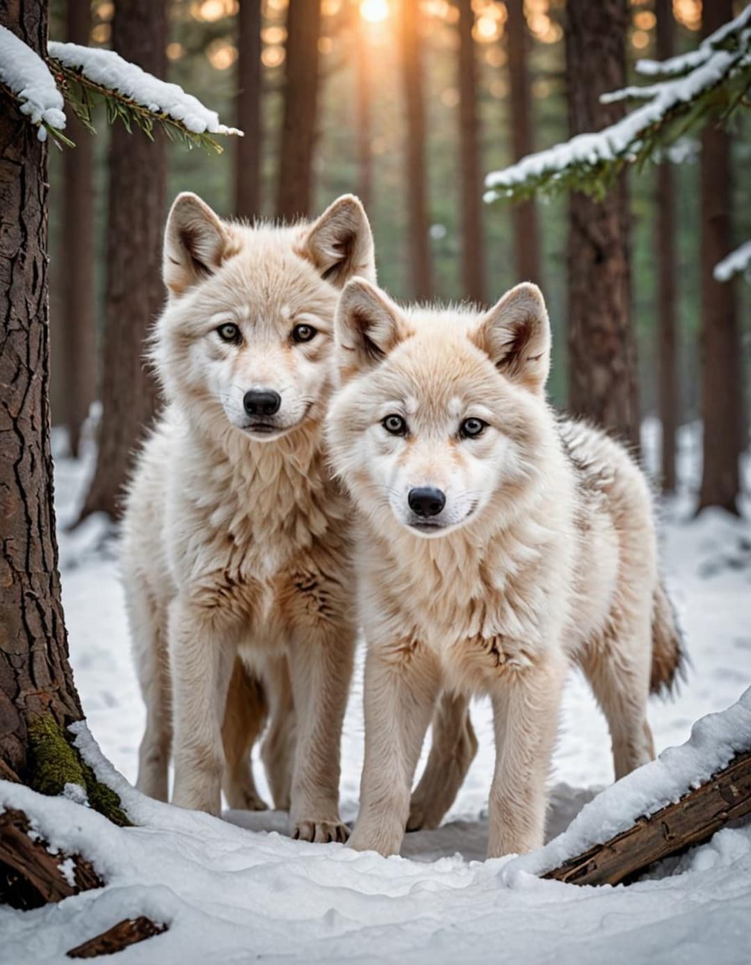 Sibling Wolf Cub Familiars, Magic Canine Companions, Familiar Wolf ...