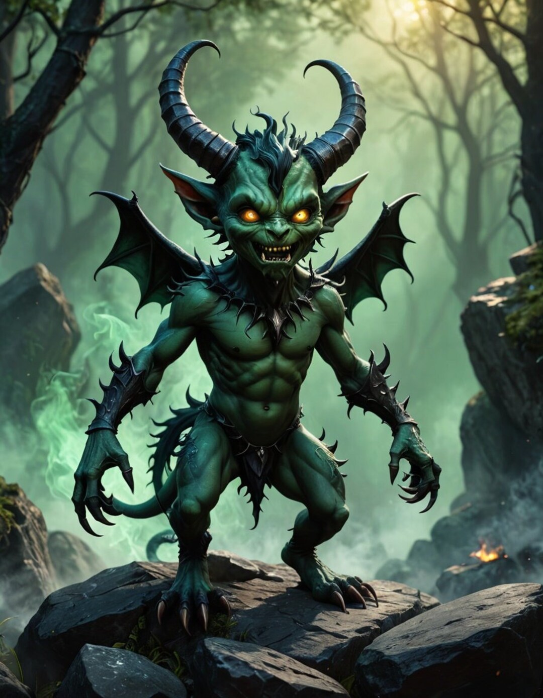 Imp Spirit, Dark Guardian, Familiar Companion, Demon Daemon Apparition ...