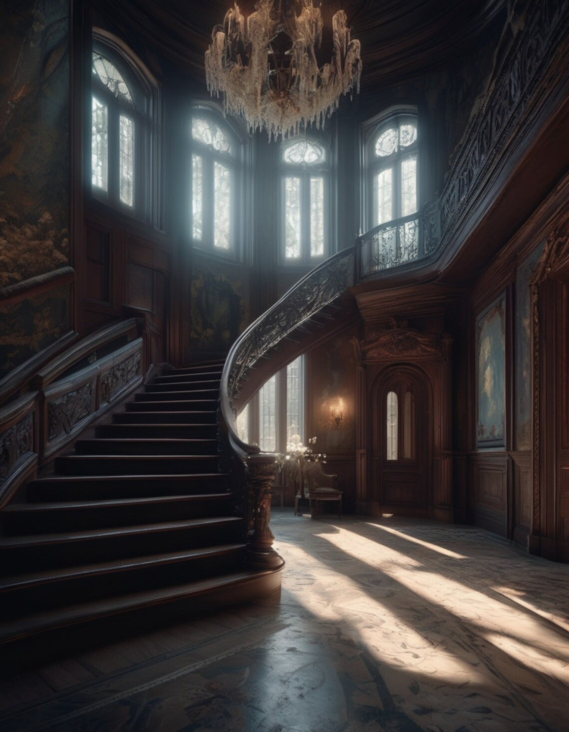Ancient Ghost Mansion, Astral Abode, Metaphysical Home, Spirit Energy ...