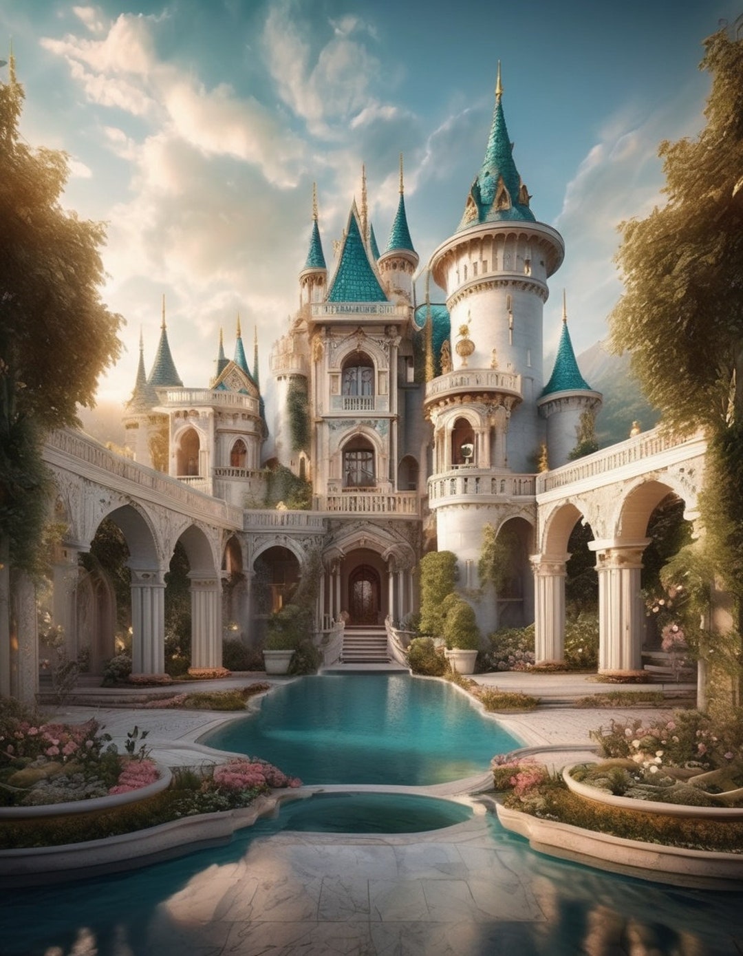 White Marble Castle, Astral Abode, Metaphysical Home, Spirit Energy ...