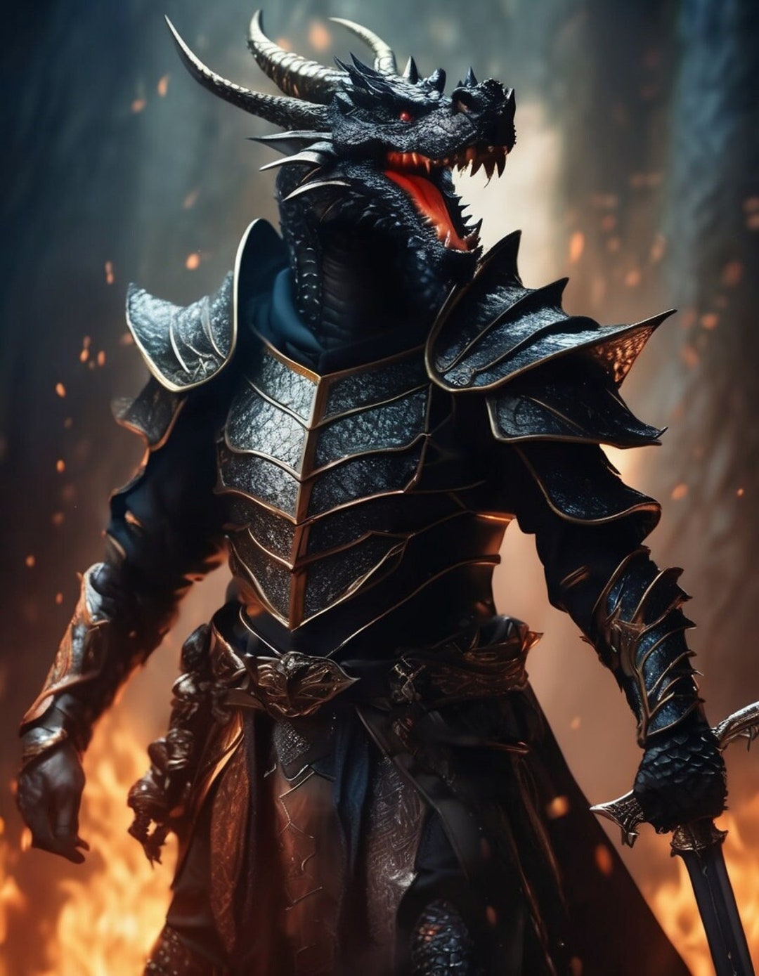 Dragonkin Warrior Spirit Companion, Protection, Self-discovery Teacher ...