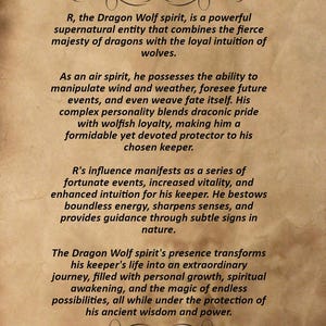 Dragon Wolf Psychic Teacher Familiar, Astral Journey Guide, Companion ...