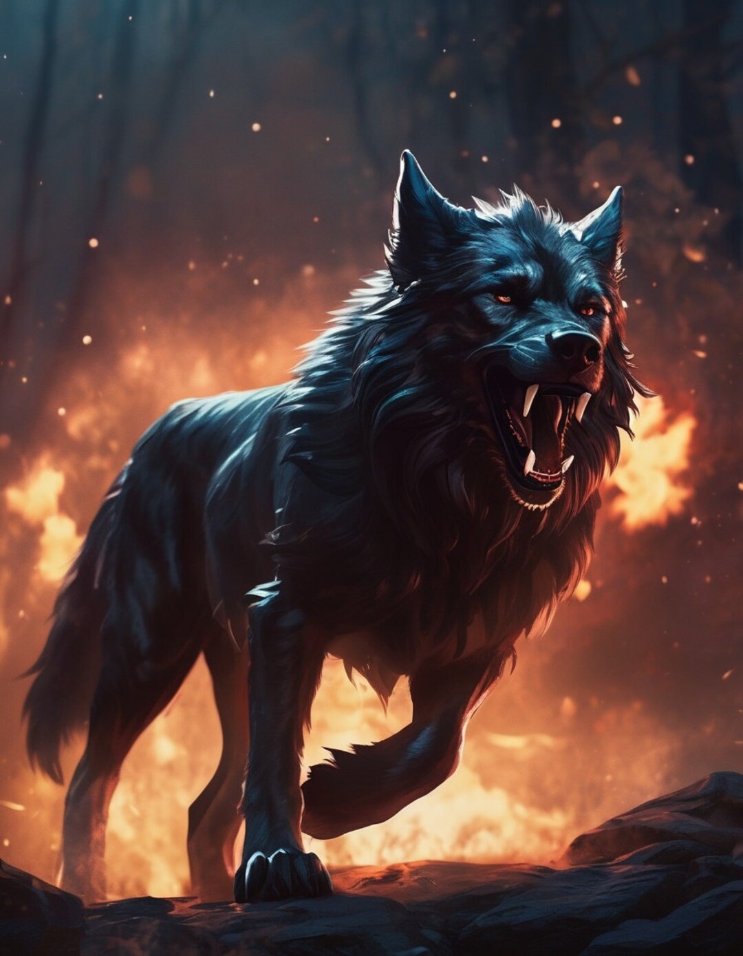 Ancient Hellhound Spirit Companion, Protection, Guardian, Distance ...