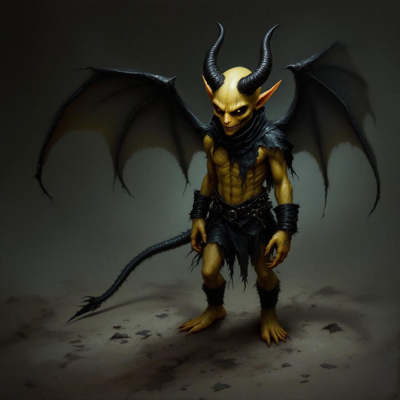 Imp Spirit, Dark Guardian, Familiar Companion, Demon Daemon Apparition ...