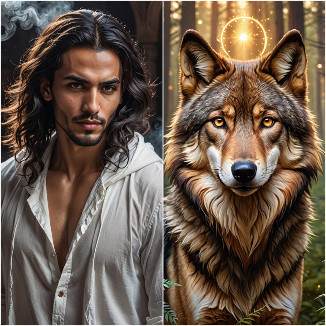 Wolf Shape-shifter, Spirit Familiar, Wolf Man, Companion Spirit Keeper ...