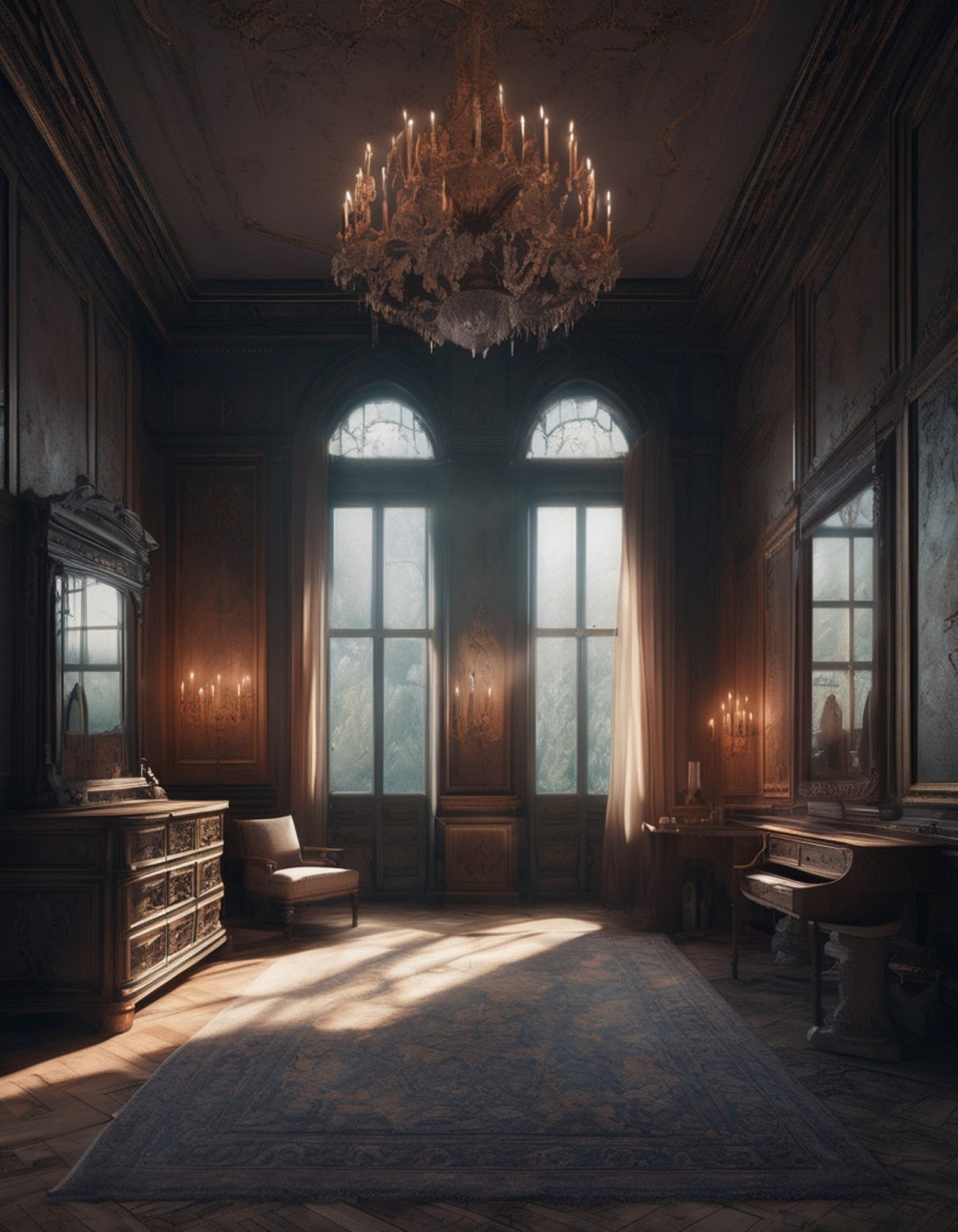Ancient Ghost Mansion, Astral Abode, Metaphysical Home, Spirit Energy ...