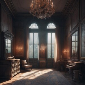 Ancient Ghost Mansion, Astral Abode, Metaphysical Home, Spirit Energy ...