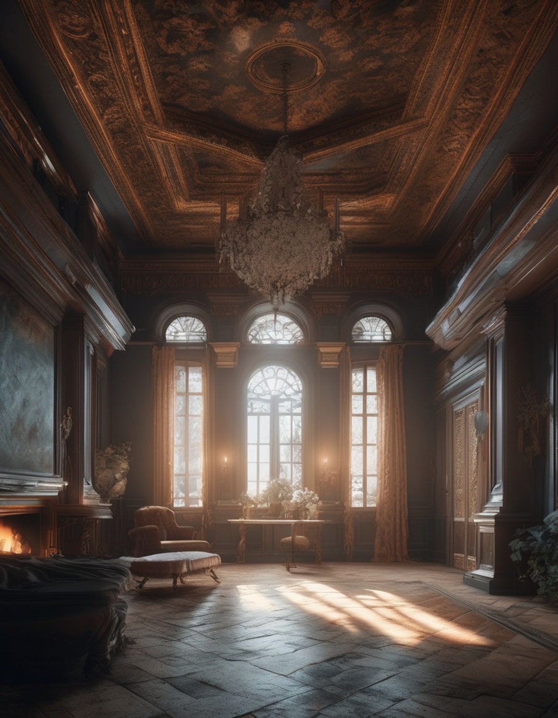 Ancient Ghost Mansion, Astral Abode, Metaphysical Home, Spirit Energy ...