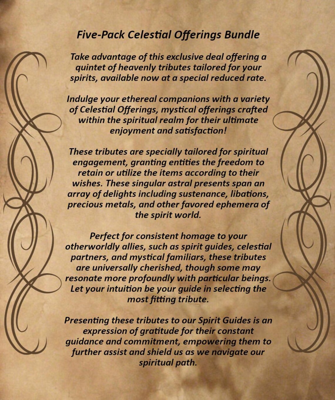 Five-pack Celestial Offerings Bundle, Metaphysical Blessing, Distance ...