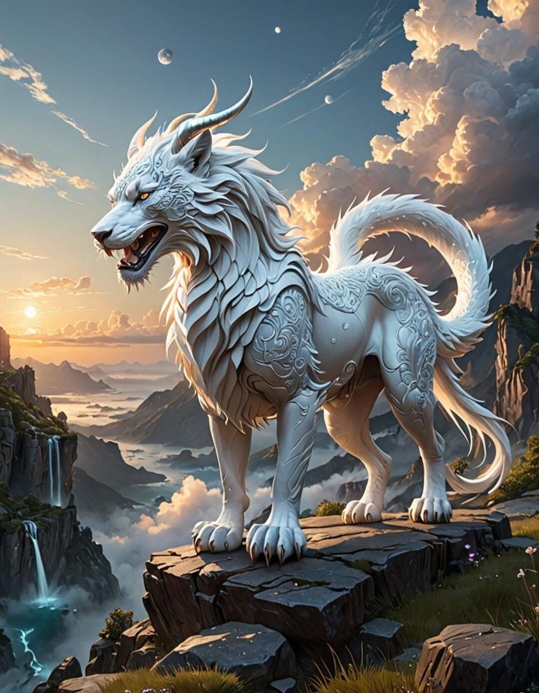 Dragon Wolf Psychic Teacher Familiar, Astral Journey Guide, Companion ...