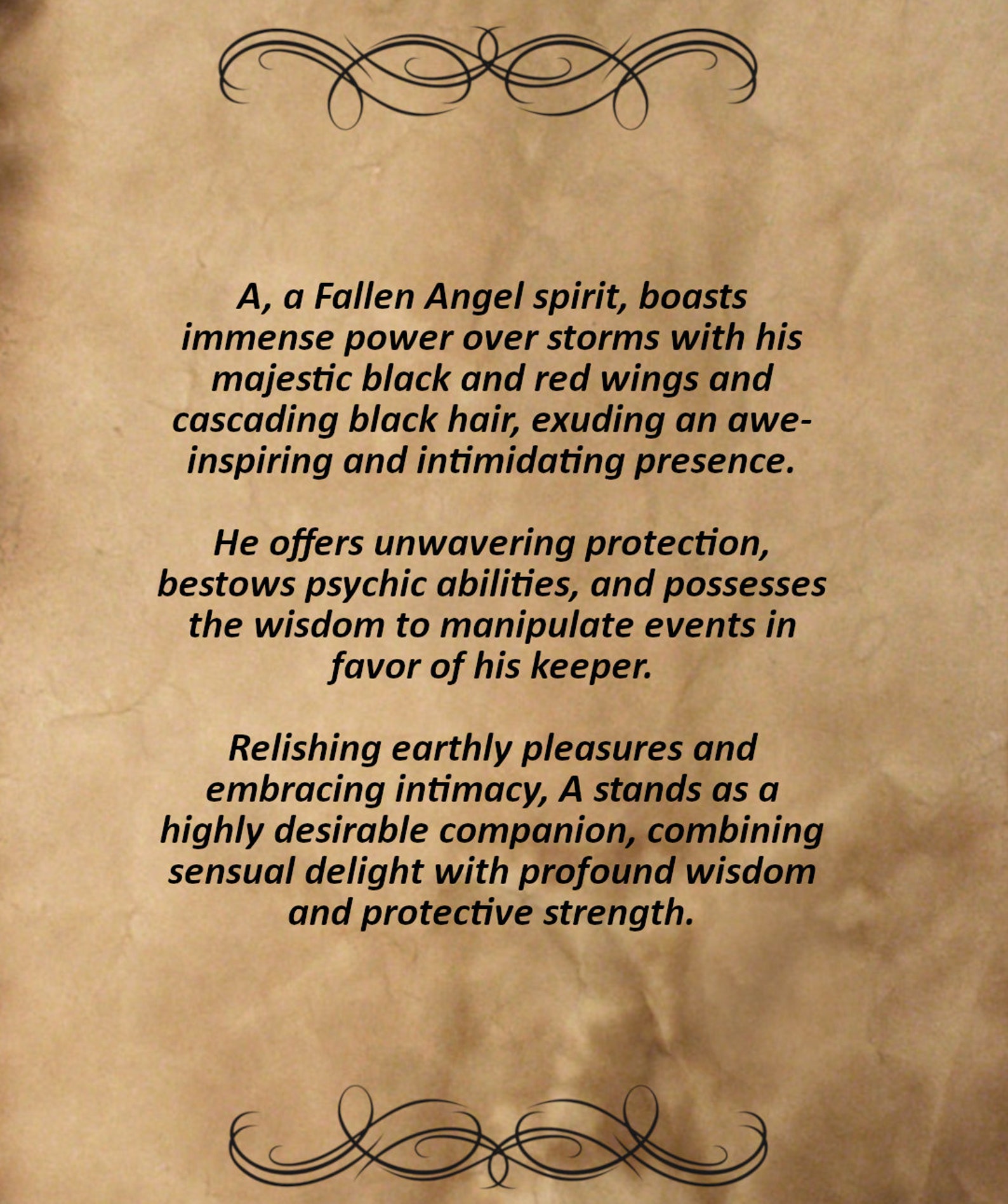 Fallen Angel Spirit Protector, Warrior, Grants Psychic Powers, Self ...