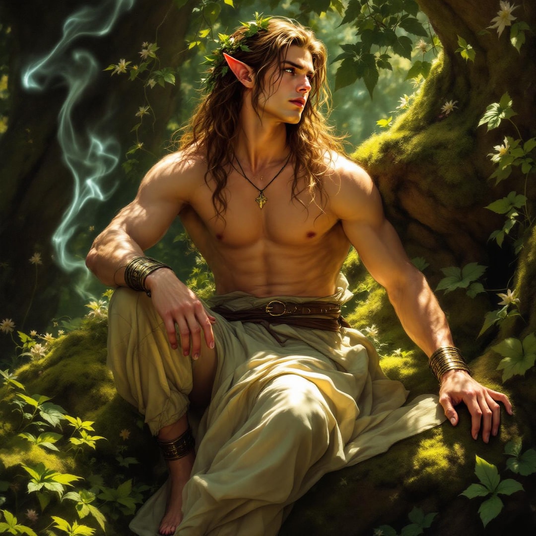 Elf Druid Spirit Companion, Forest Nature Spirit, Astral Journey Guide ...