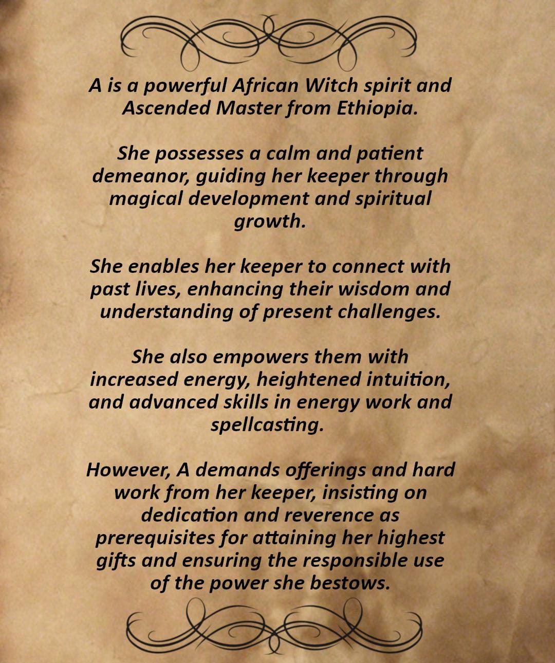 African Witch Companion Spirit, Intuition and Magic Teacher, Ascended ...
