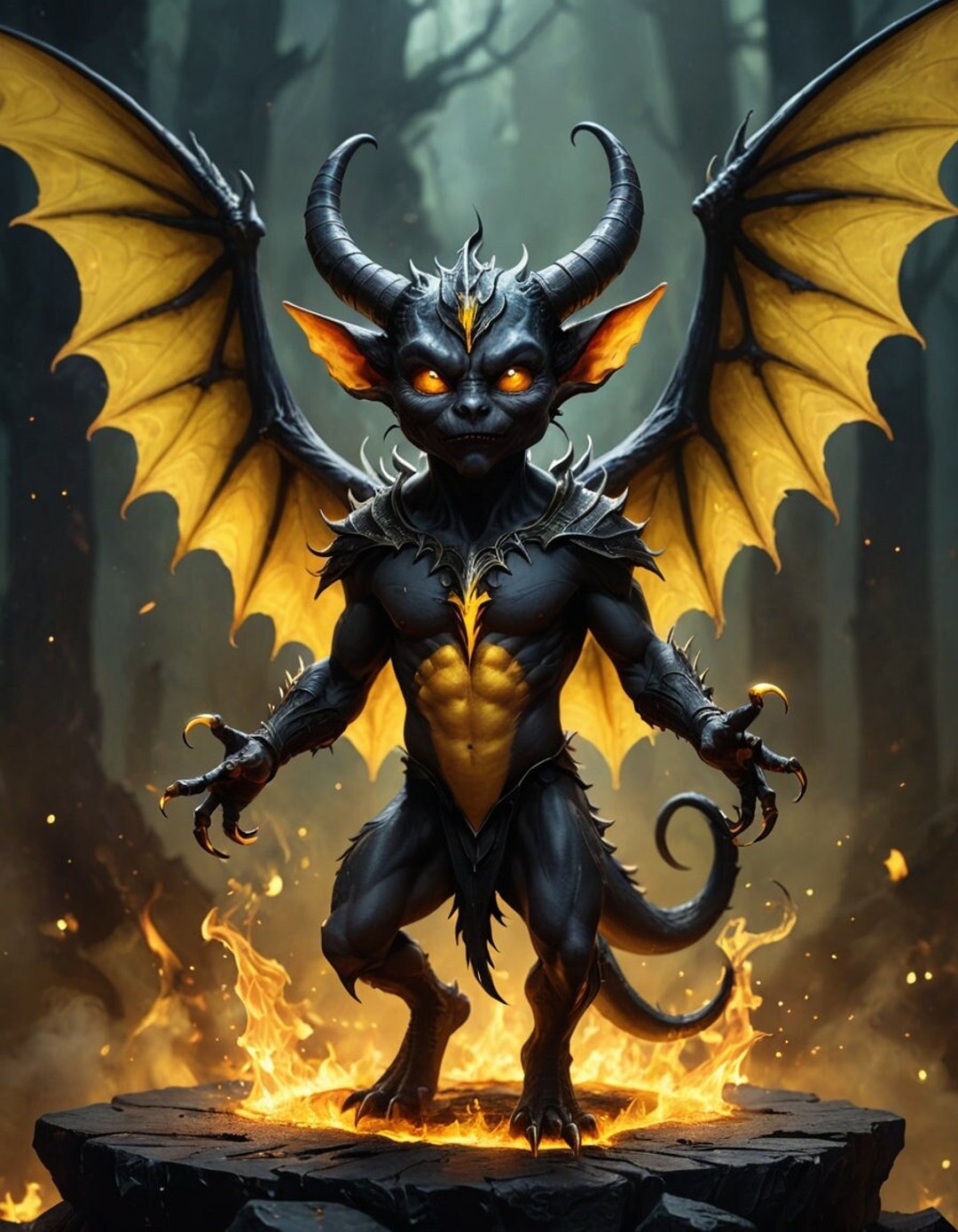 Imp Spirit, Dark Guardian, Familiar Companion, Demon Daemon Apparition ...