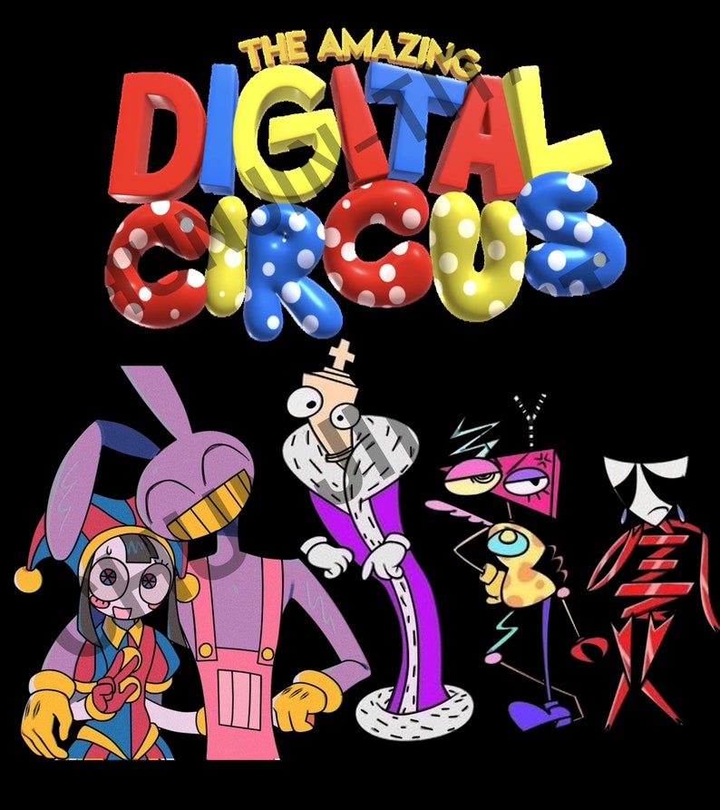 Bundles 5 Pcs X PNG Amazing Digital Circus, Digital Cartoon, Pomni ...