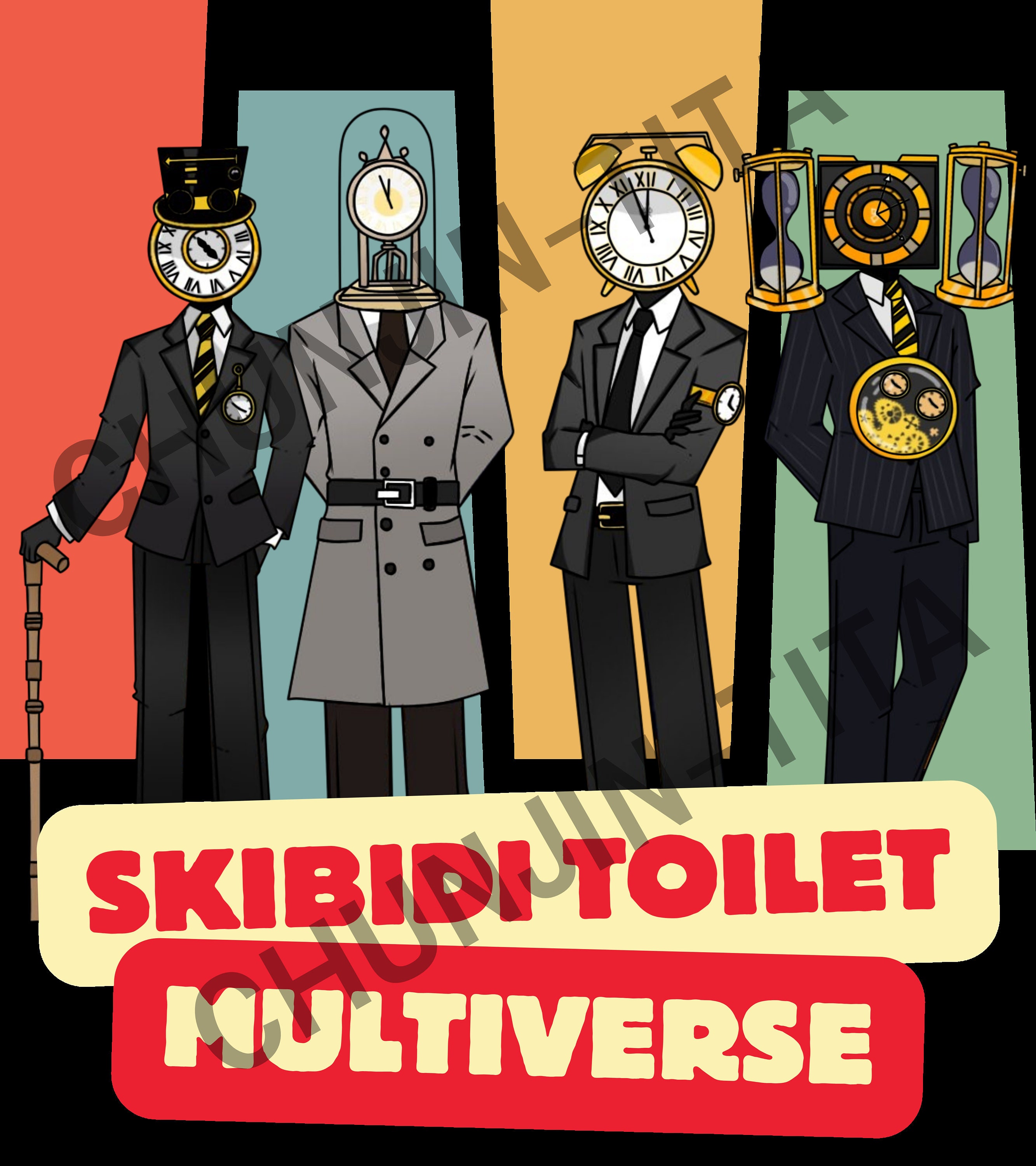 Bundles 3 Pcs X PNG Skibidi Multiverse, Clock Man, Boss Titan, Titan ...