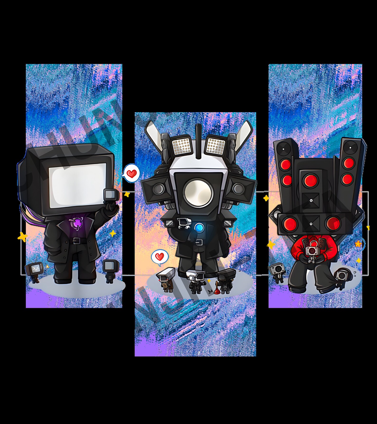 Bundles 5 Pcs X PNG, Titan Skibidi, Boss Titan, Skibidi Man, Titan ...