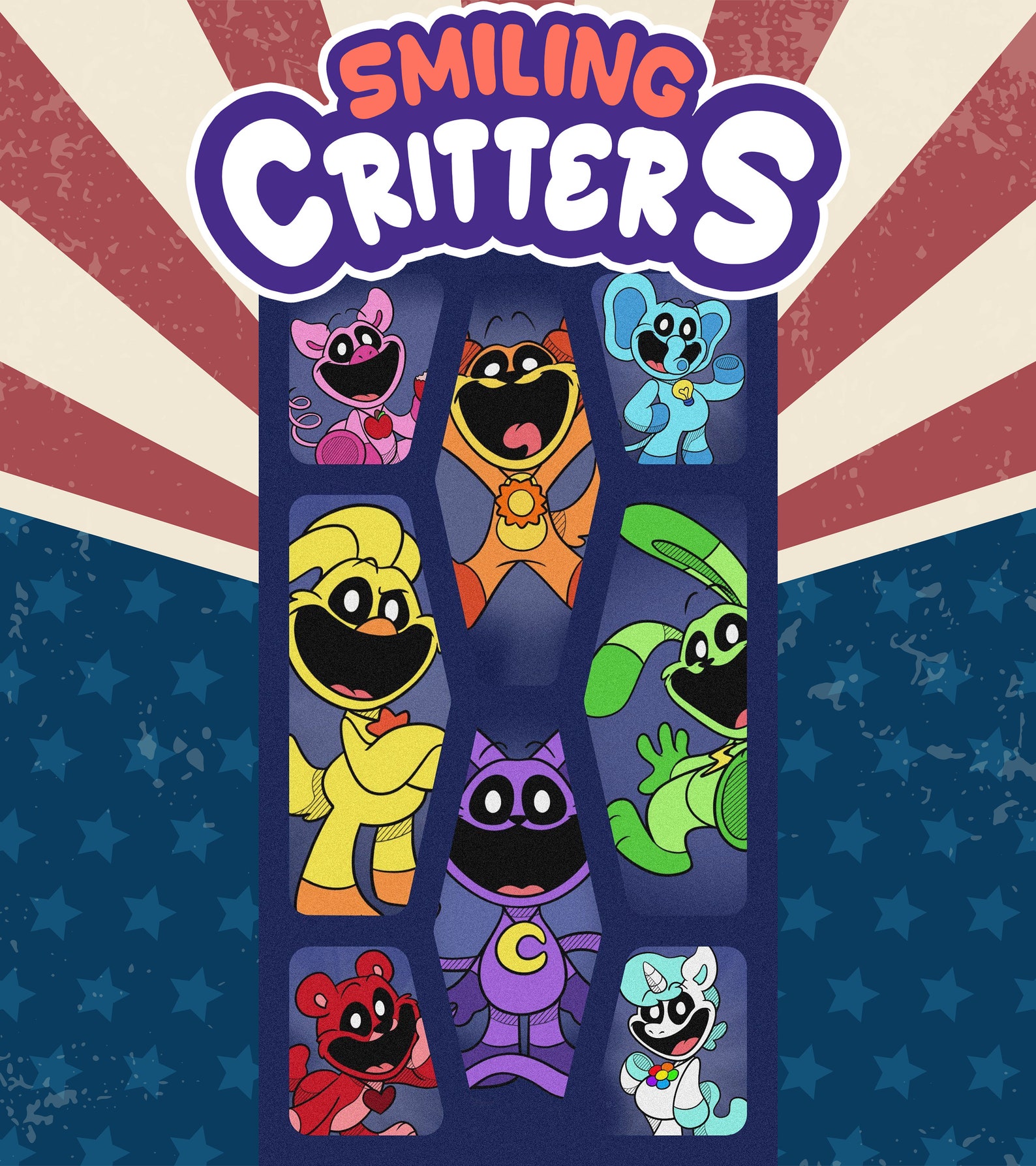 5 Pc X PNG, Smiling Critters, Monster Catnap, Poppy Playtime, Mini ...