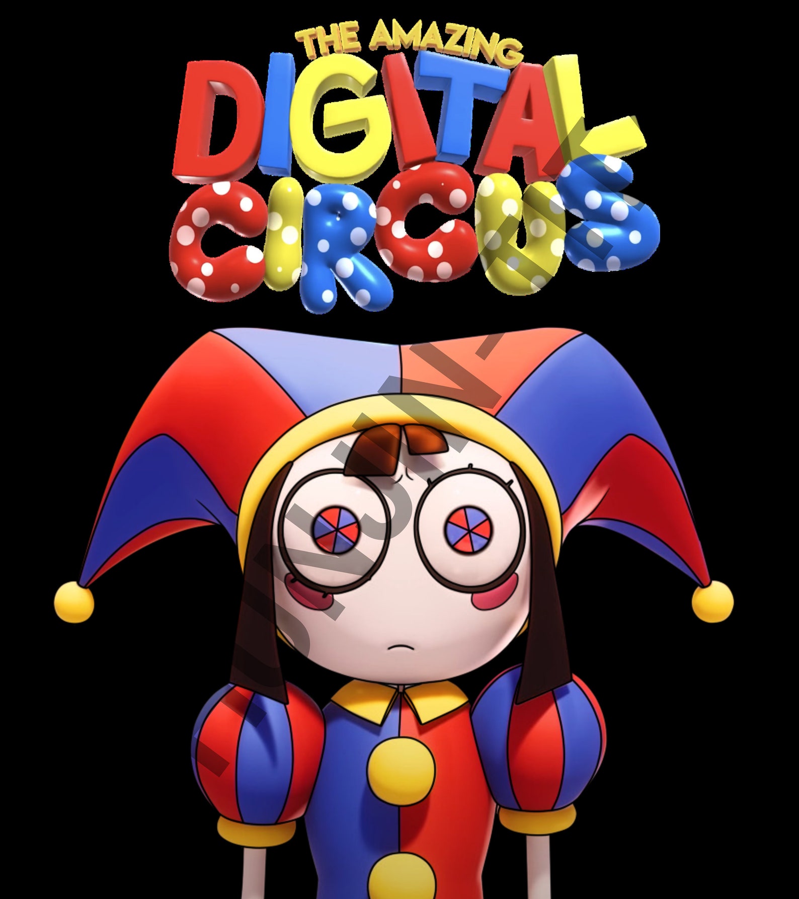 Bundles 5 Pcs X PNG Digital Circus, Digital Cartoon, Party Set, Pomni ...