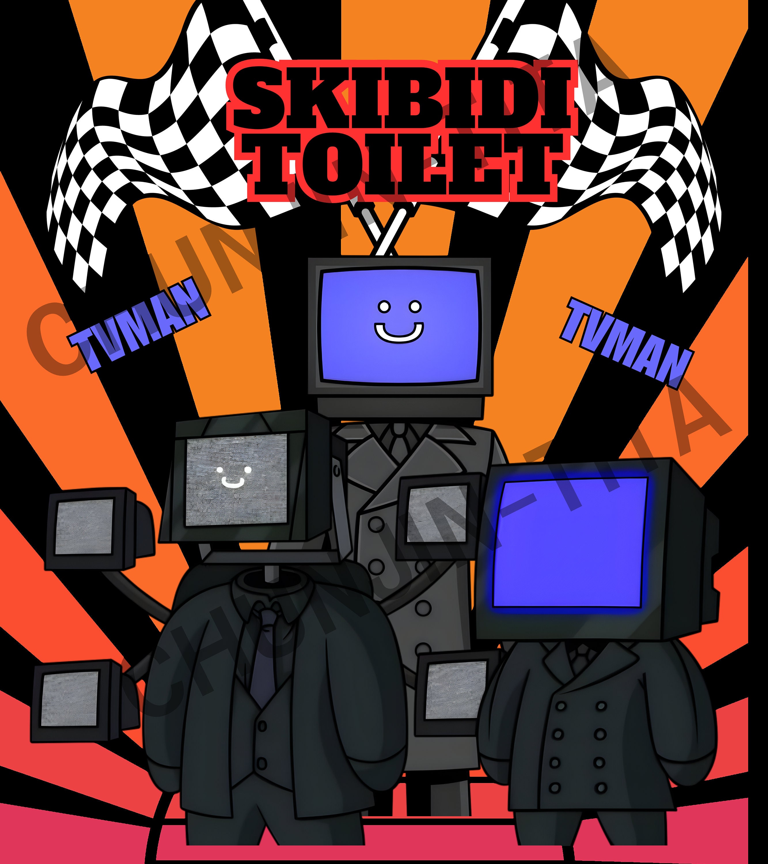 Paquetes 5 piezas x PNG Skibidi man Team, Titan Boss, Skibidi Party ...