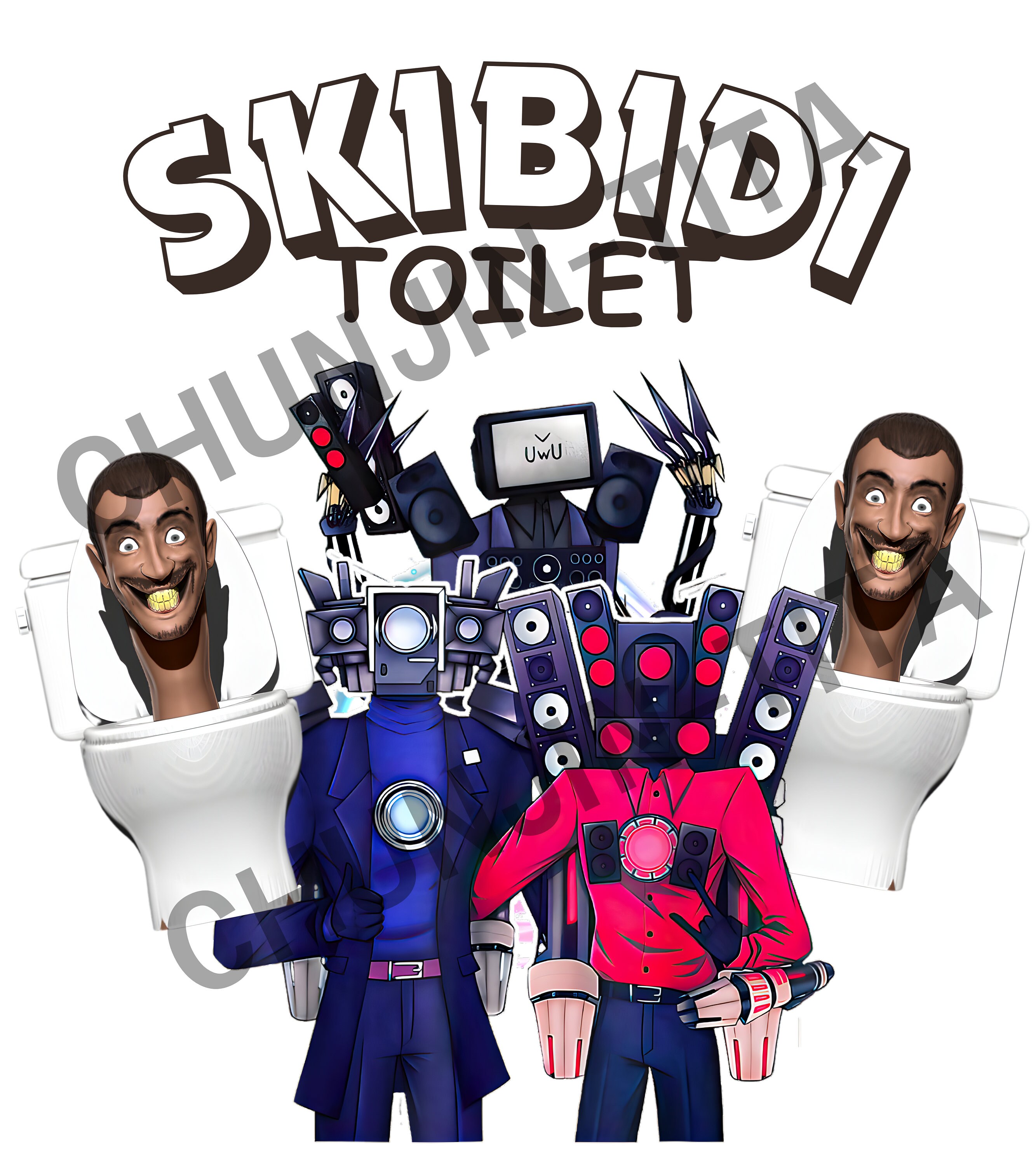 Bundles 5 Pcs X PNG, Titan Skibidi, Boss Titan, Skibidi Man, Titan ...