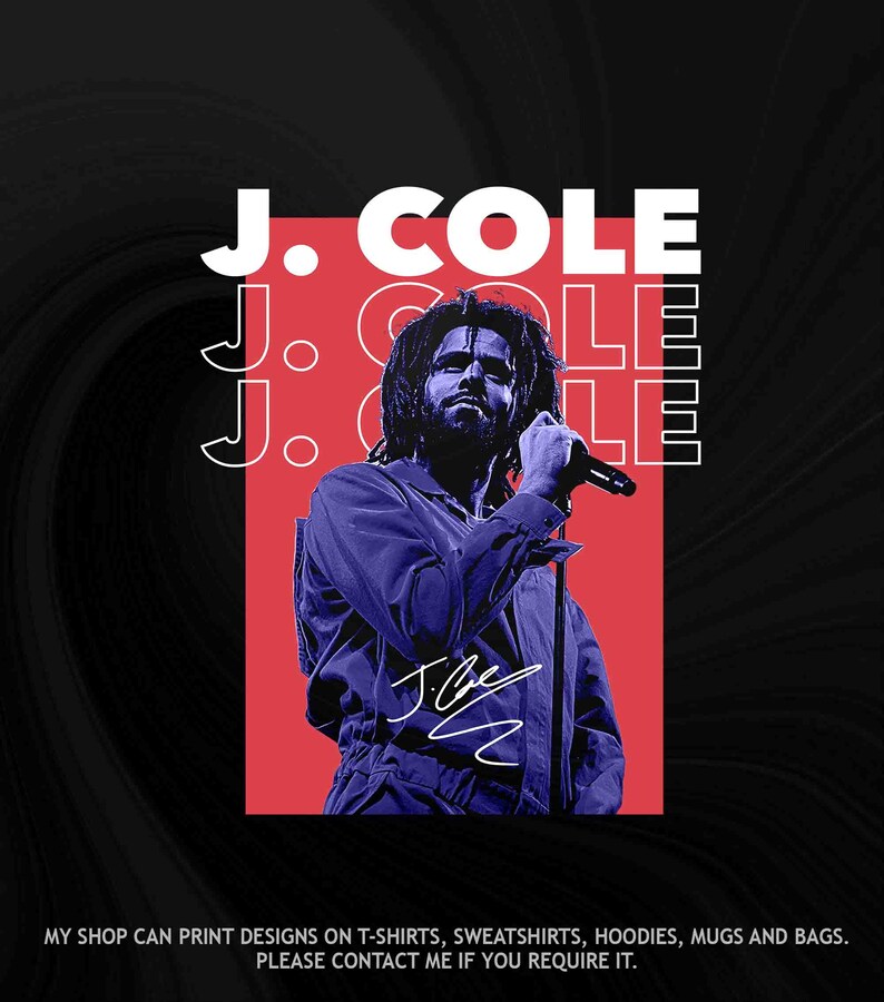 J. COLE Png, J. COLE T-shirt Design. PNG Digital Instant Download 300 ...