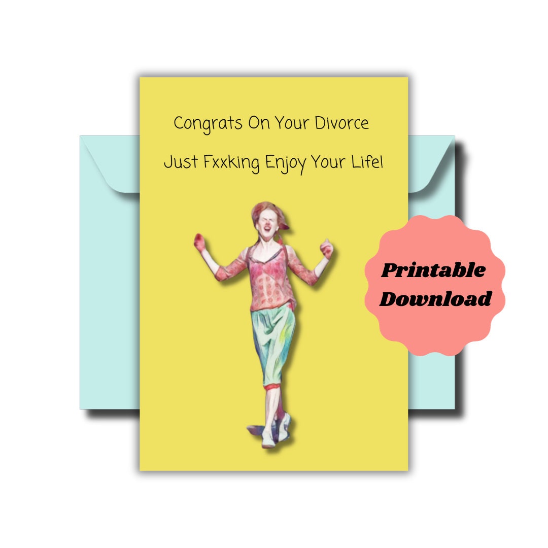 Congrats on Your Divorce Card Divorce Meme Card Card for - Etsy