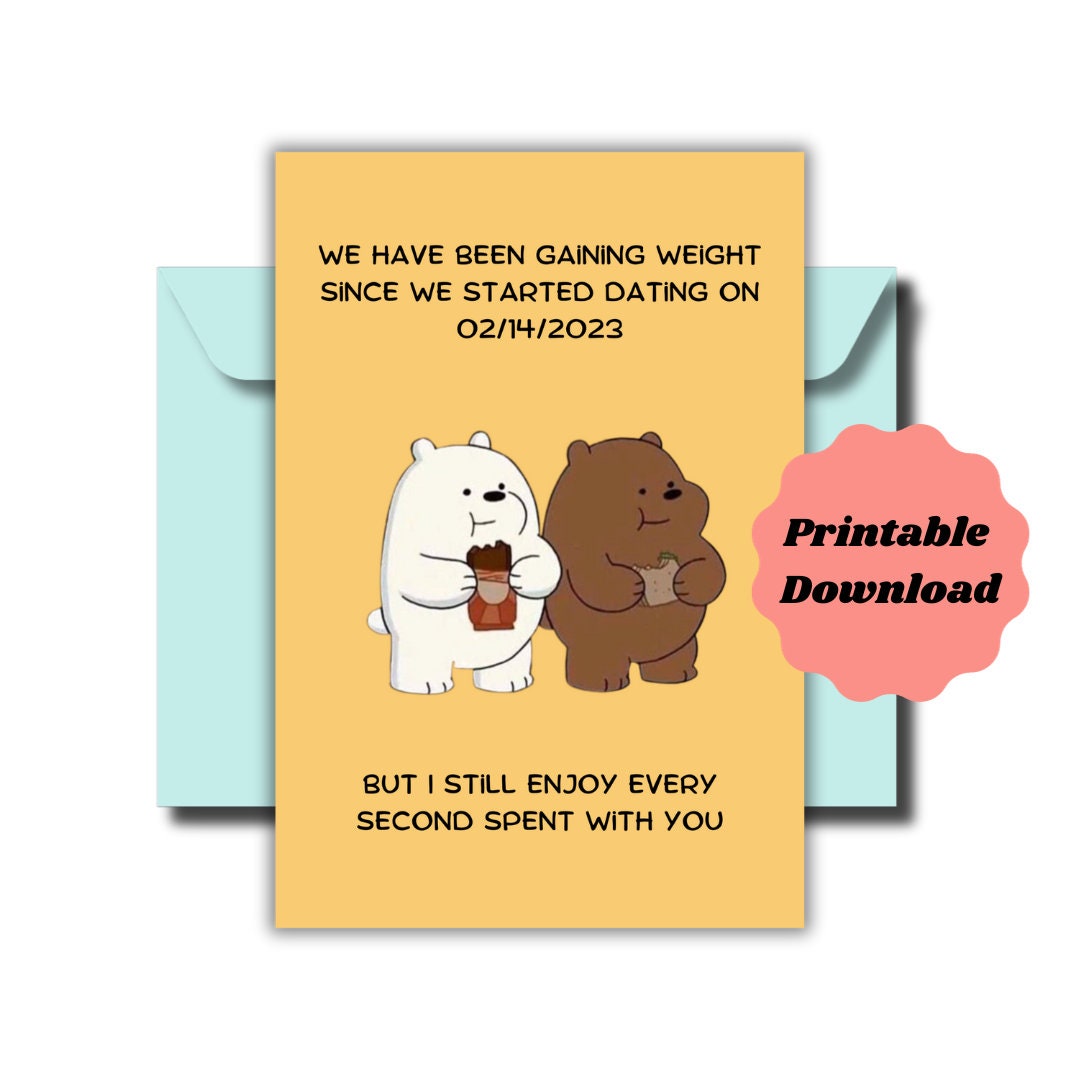 Funny Love Card for Him/her Funny Card for Him Couple Letter Cute ...