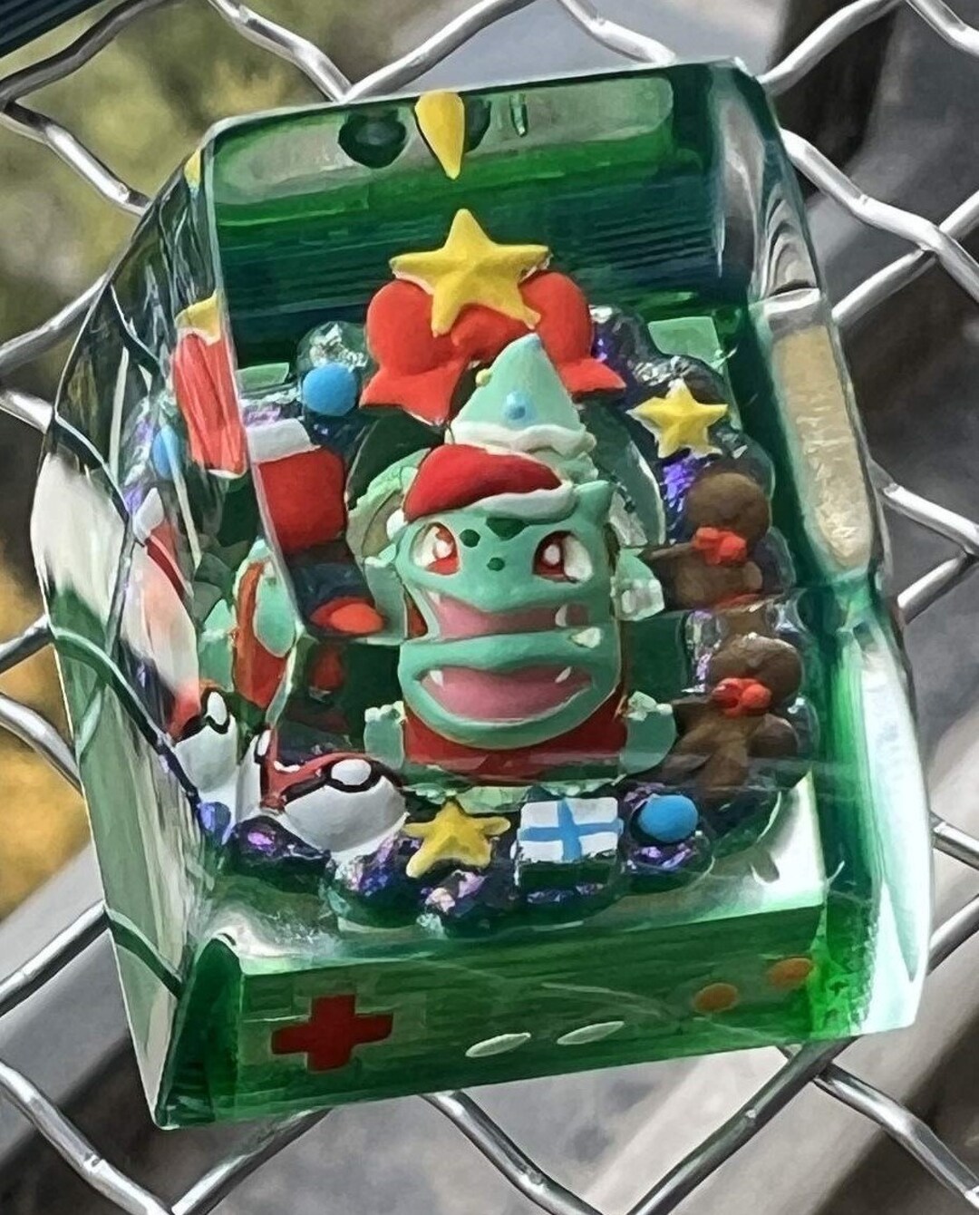 Christmas Bulbasaur Limited Edition Artisan 3D Anime Figure Keycaps ...