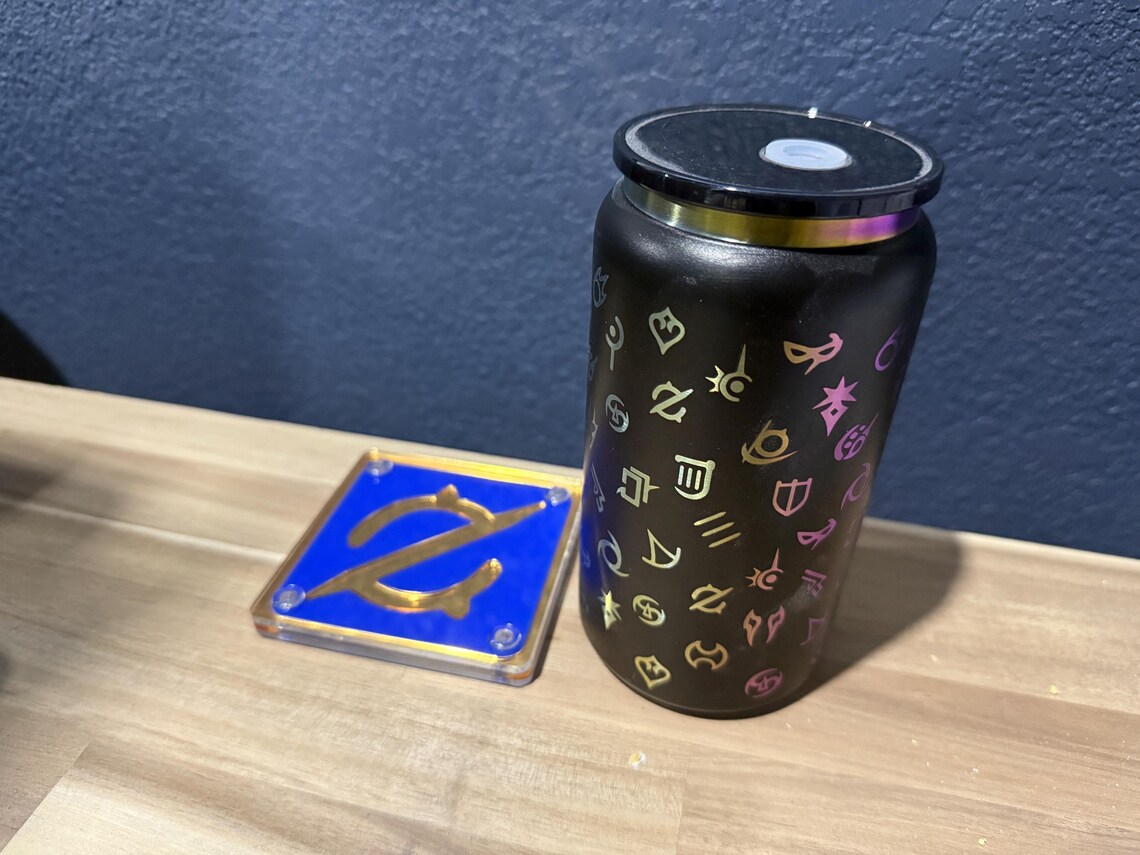 Final Fantasy XIV Full Wrap All Job Icons 16 Oz Iridescent Soda Can ...