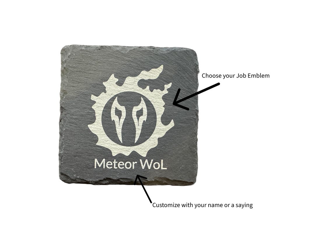 Final Fantasy XIV Disciple of War Slate Coasters | Optional Name ...