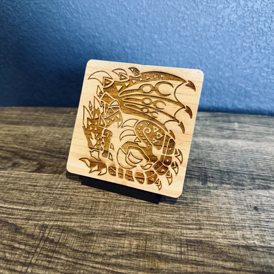 Monster Hunter Pine Wood Coaster, 20+ Monsters Available, Drinkware ...