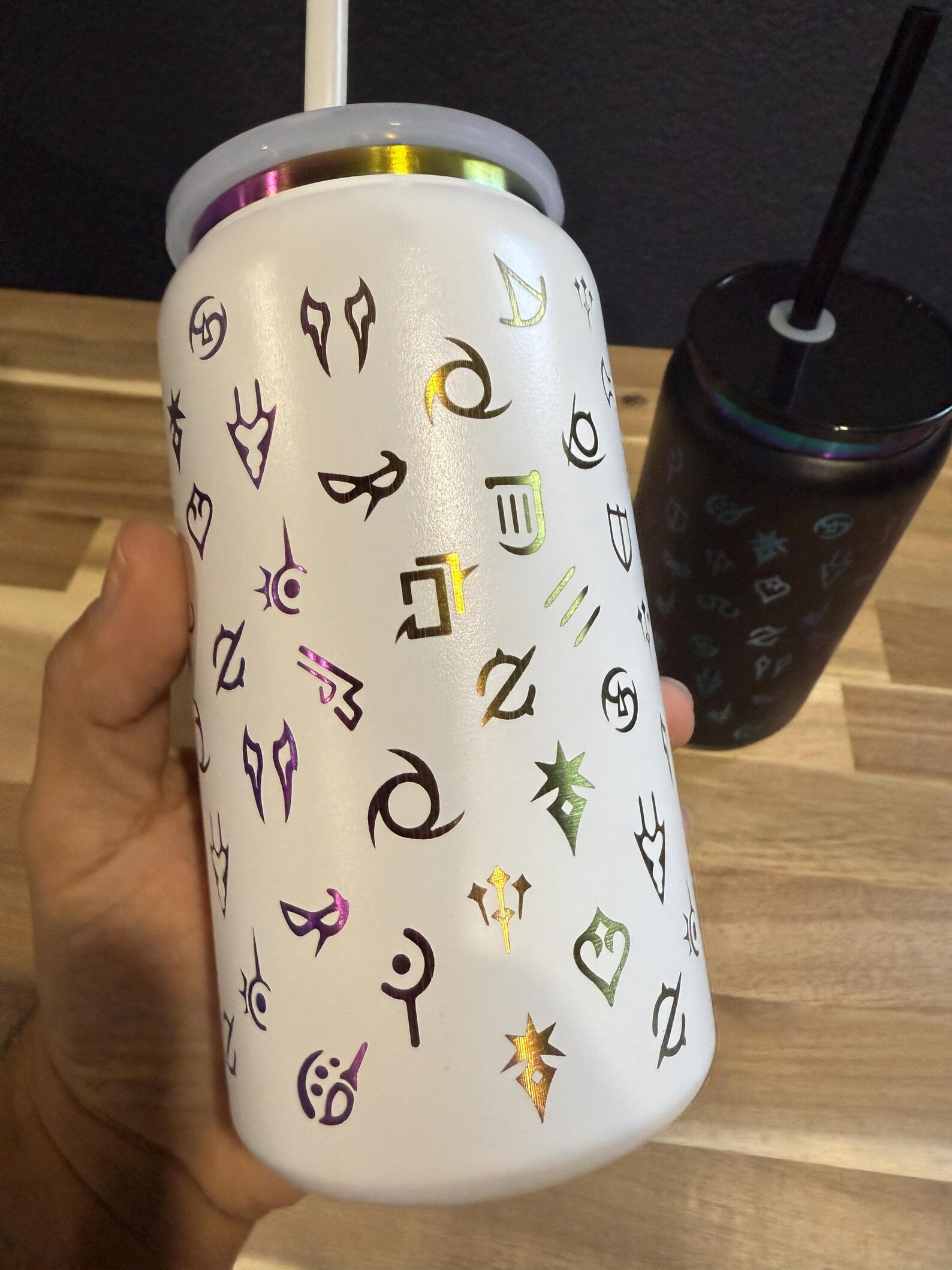 Final Fantasy XIV Full Wrap All Job Icons 16 Oz Iridescent Soda Can ...