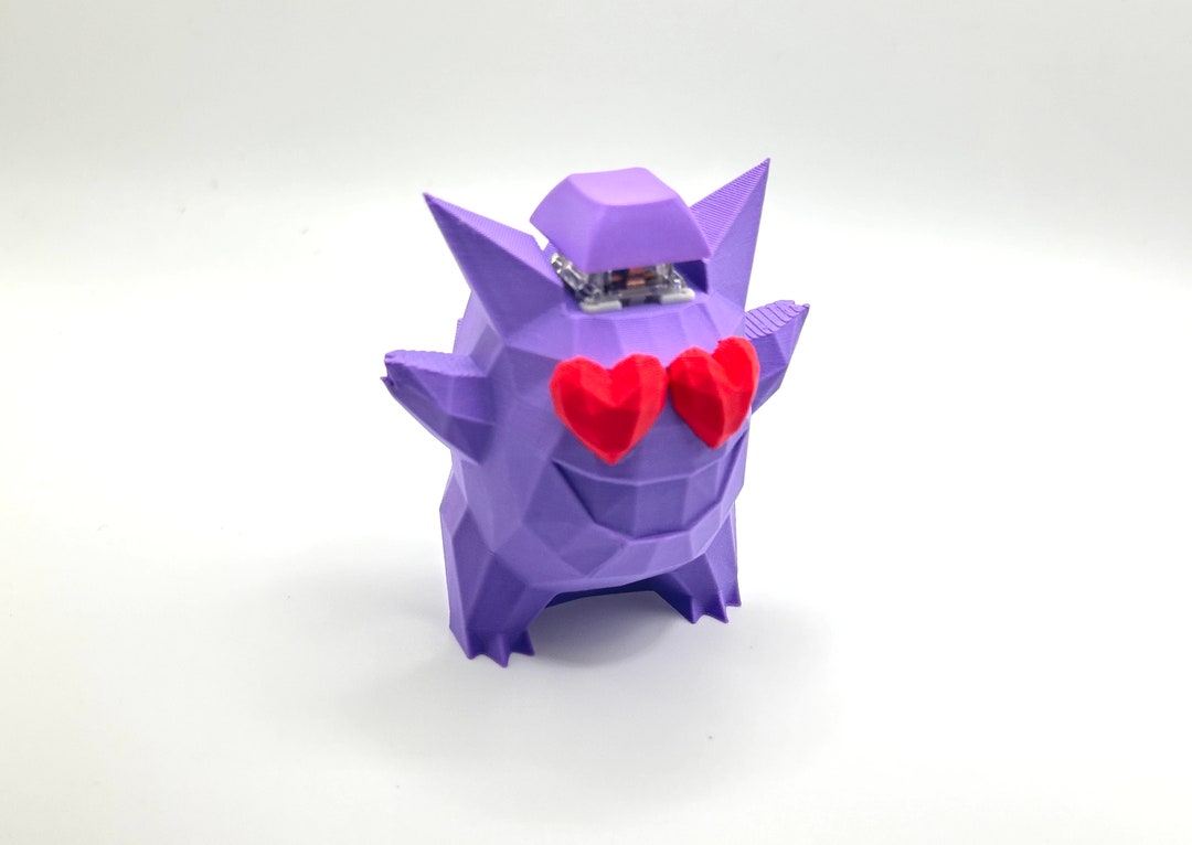Low Poly Awooga Hearts Gengar Mechanical Switch Fidget Toy Stim Toy ...