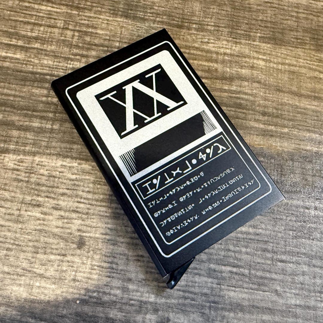 Pop up Metal Wallet ID , Minimalistic, Anime Inspired, Trading Card ...