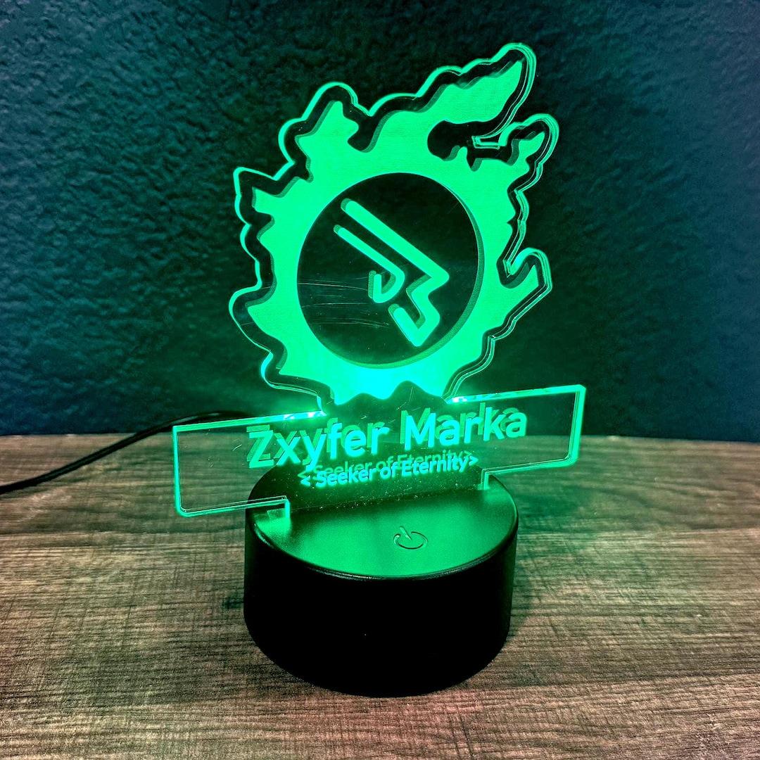 FFXIV Job Emblem Meteor Acrylic Light Stand | Optional Name ...