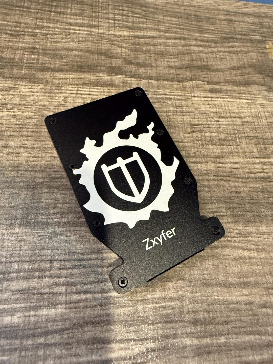 Engraved FFXIV Job Emblem Minimalist Slim Metal Aluminum Wallet ...