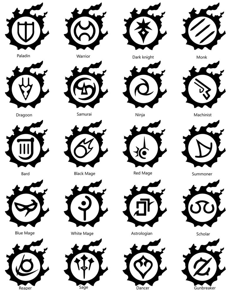 Final Fantasy XIV Disciple of War Slate Coasters | Optional Name ...