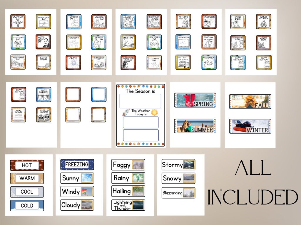 DIGITAL DOWNLOAD Space Theme All About Today Calendar | Circle Time ...
