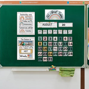 DIGITAL DOWNLOAD Boho Rainbow Theme All About Today Calendar | Circle ...