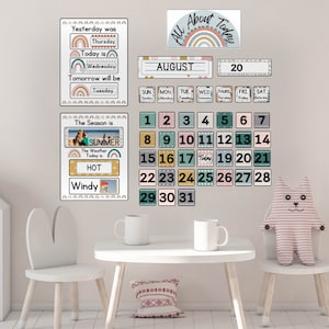 DIGITAL DOWNLOAD Boho Rainbow Theme All About Today Calendar | Circle ...