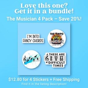 These Are Difficult Times Sticker, Funny Music Percussion Counting ...