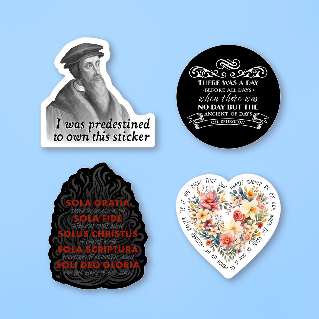 Grace & Glory Sticker 4-pack Bundle, Christian Believer Reformed ...