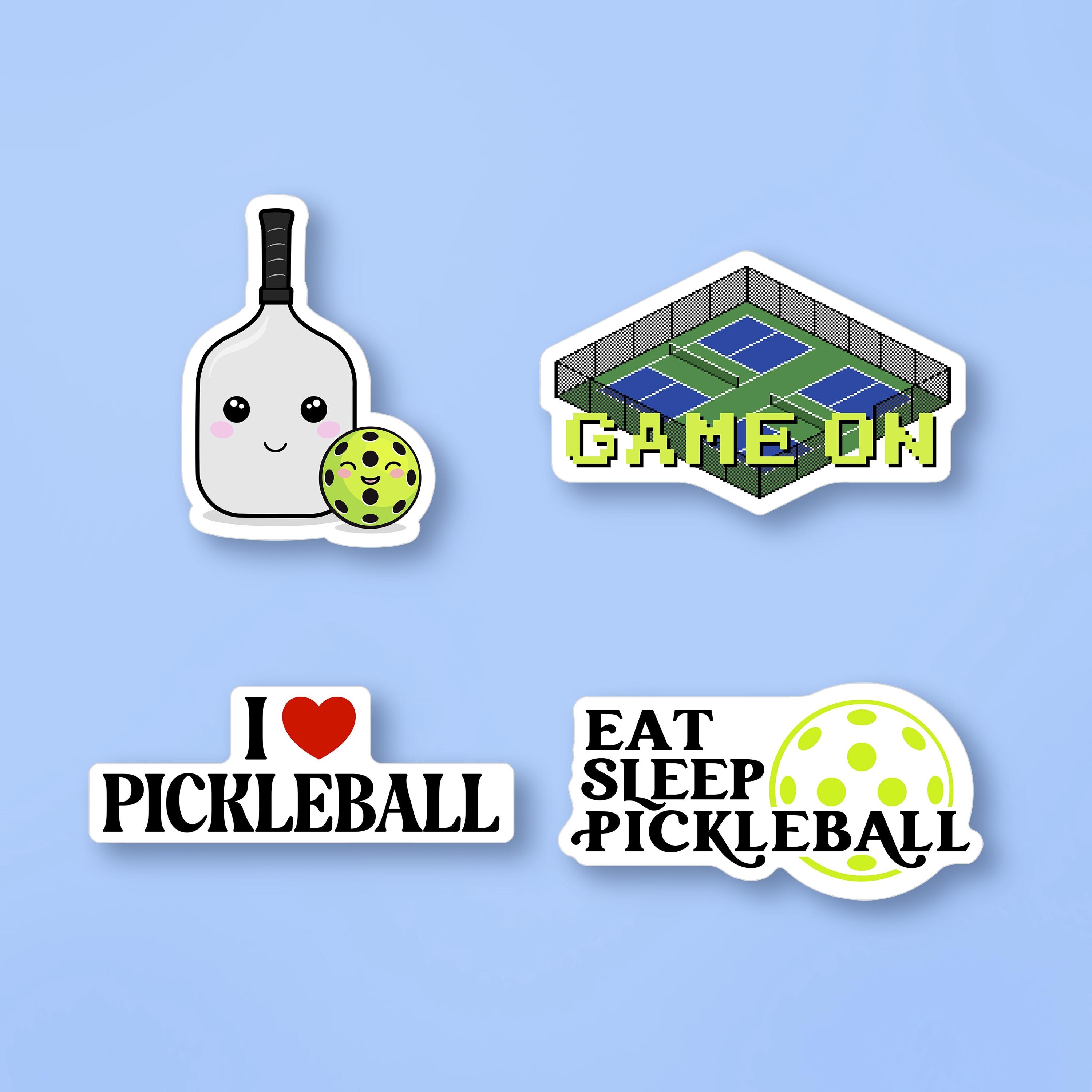 Pickleball Sticker Bundle 4 Pack, Fun Discount Pickle Ball Variety ...