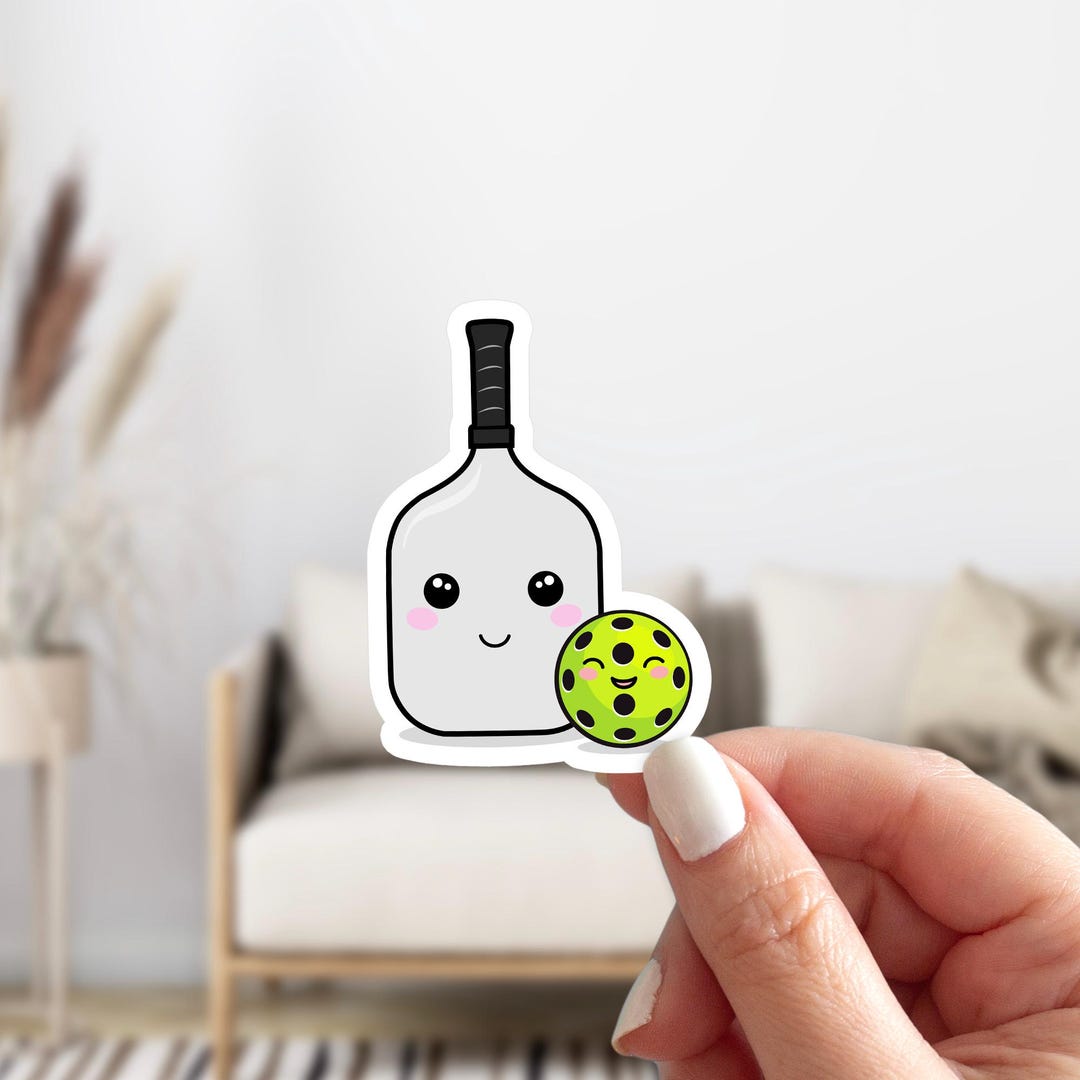 Pickle Pals Sticker, Cute Pickleball Accessory Best Friends Decal ...