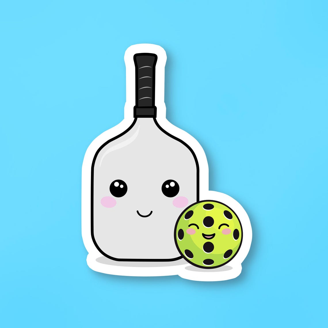 Pickleball Fan Club 4 Pack Sticker Bundle, Fun Quirky Racket Sport ...